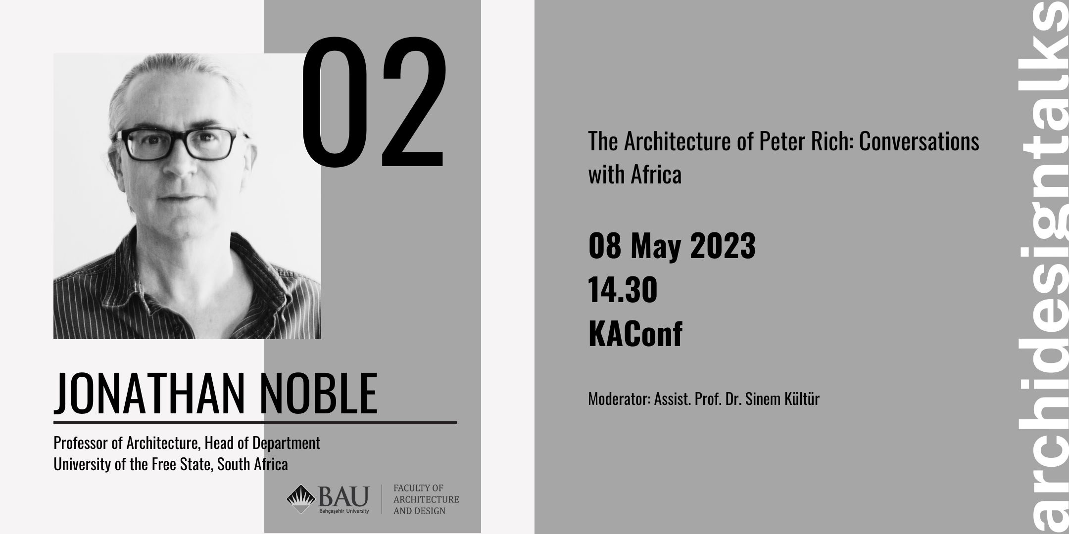 ArchiDesign Talks - Jonathan Noble | BAU | Bahçeşehir Üniversitesi