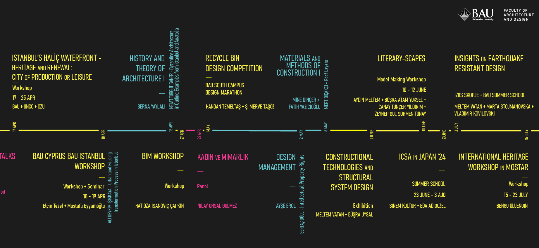 Faculty of Architecture & Design 2024 Spring Activity Calendar | BAU ...