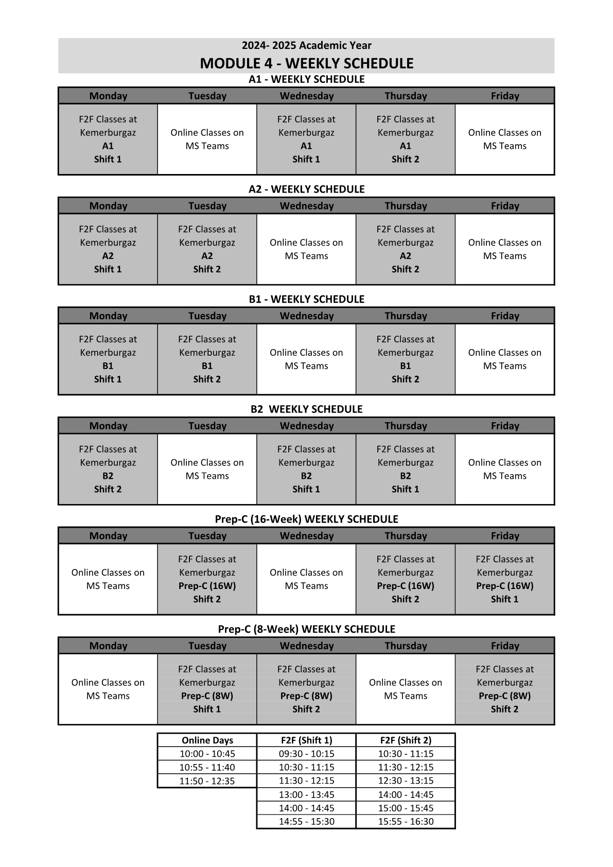 Module 4 - Classes, Rooms and Schedules | BAU | Bahçeşehir Üniversitesi